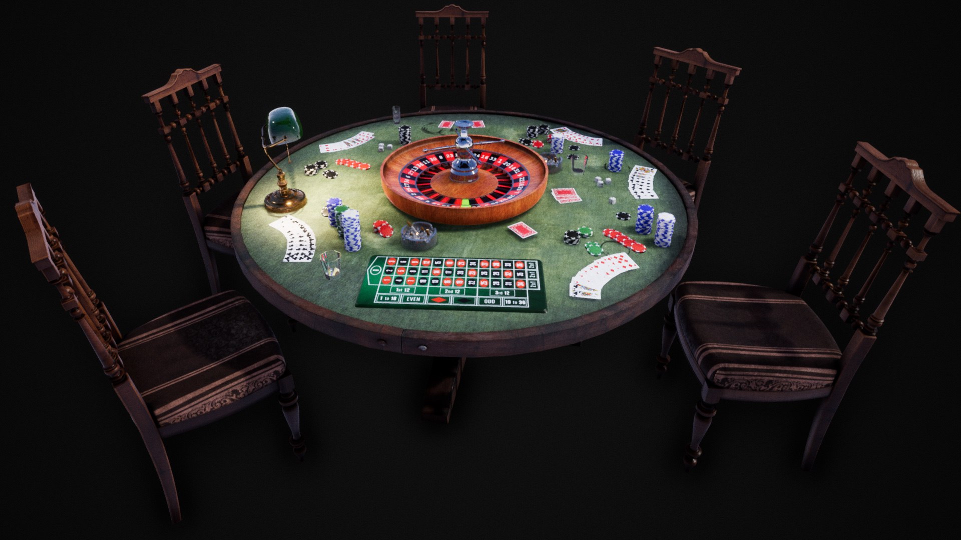 Gambling Table I 100 Variations Model - TurboSquid 1984301