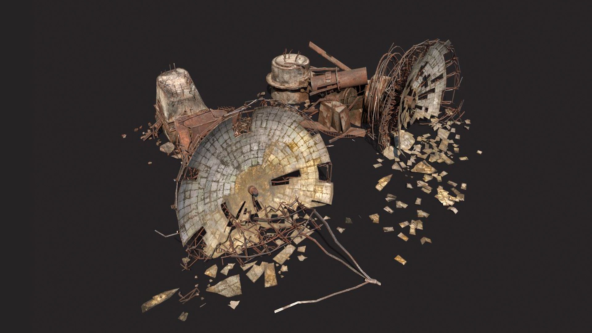 Destroyed Radars-Satellite Dishes 3D - TurboSquid 1843202