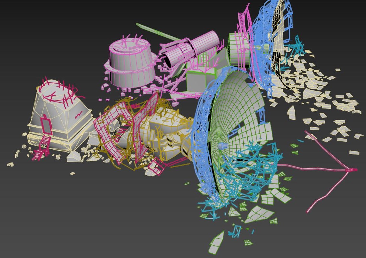 Destroyed Radars-Satellite Dishes 3D - TurboSquid 1843202