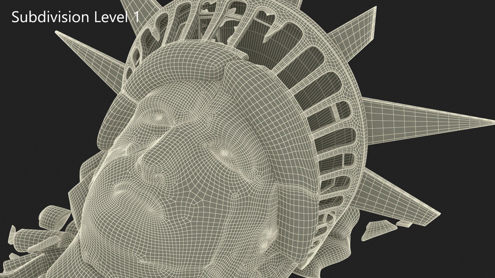 3D Broken Head Of Statue Of Liberty - TurboSquid 2274451