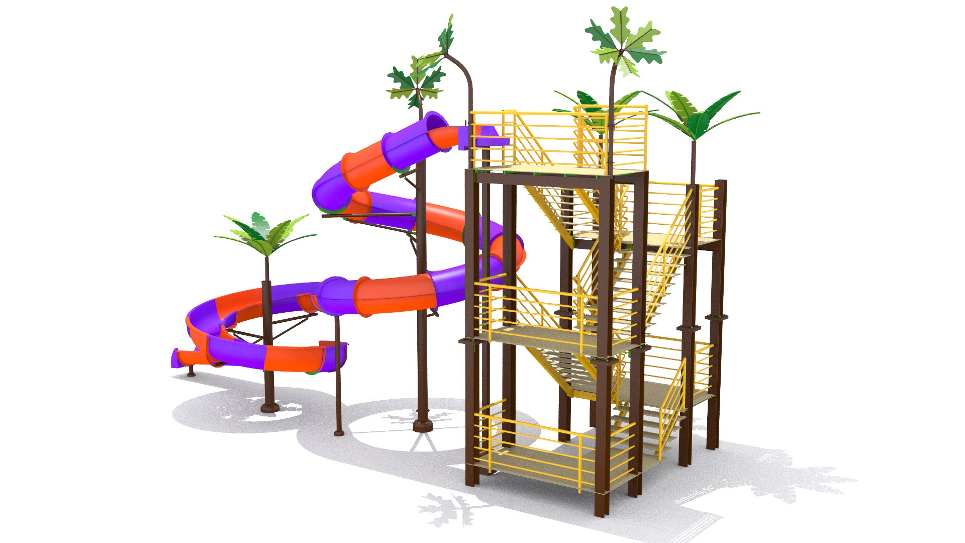 Playground Tornado Slide 3D - TurboSquid 1767911