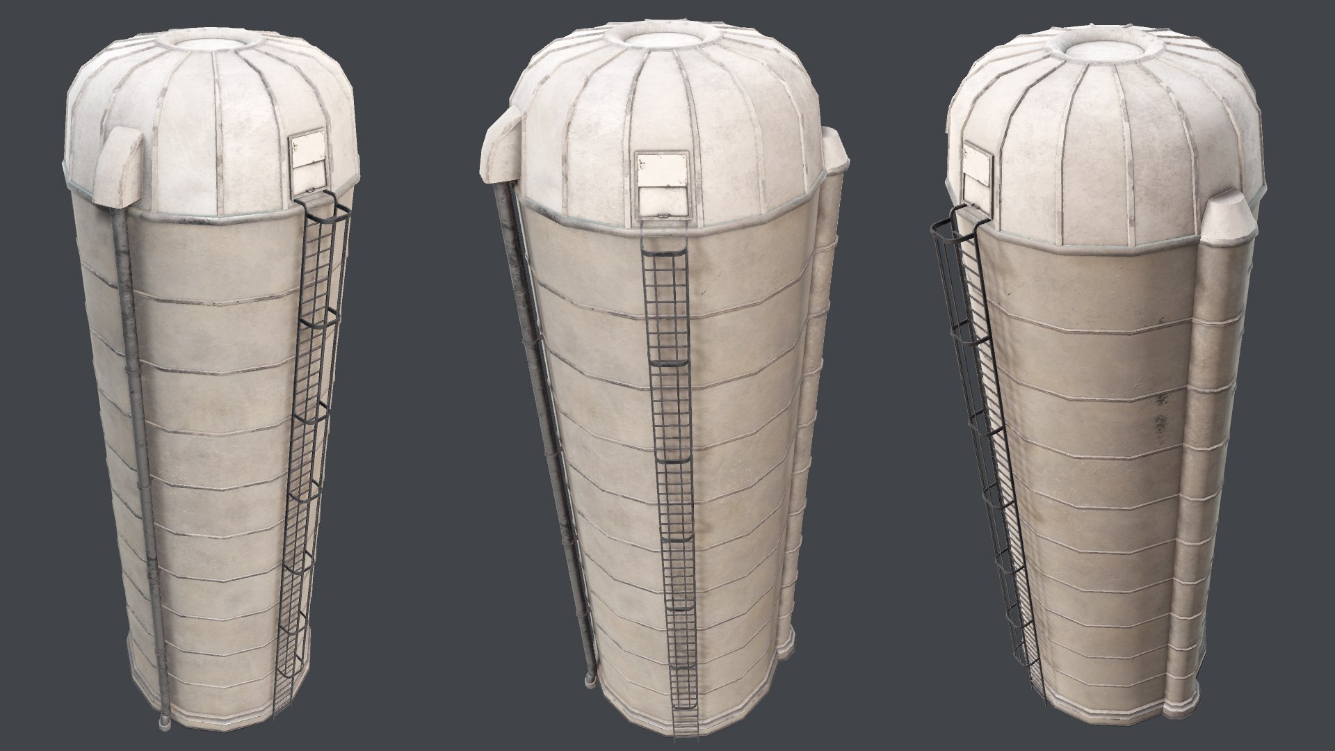 Farm Silo Pbr Landmark 3D Model - TurboSquid 1190649