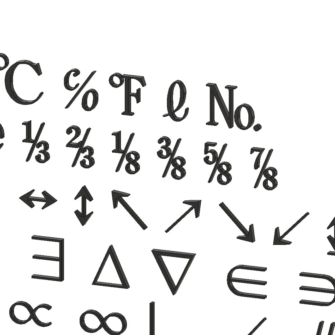 Symbols4 Ms Pmincho Font 3D Model - TurboSquid 1191690