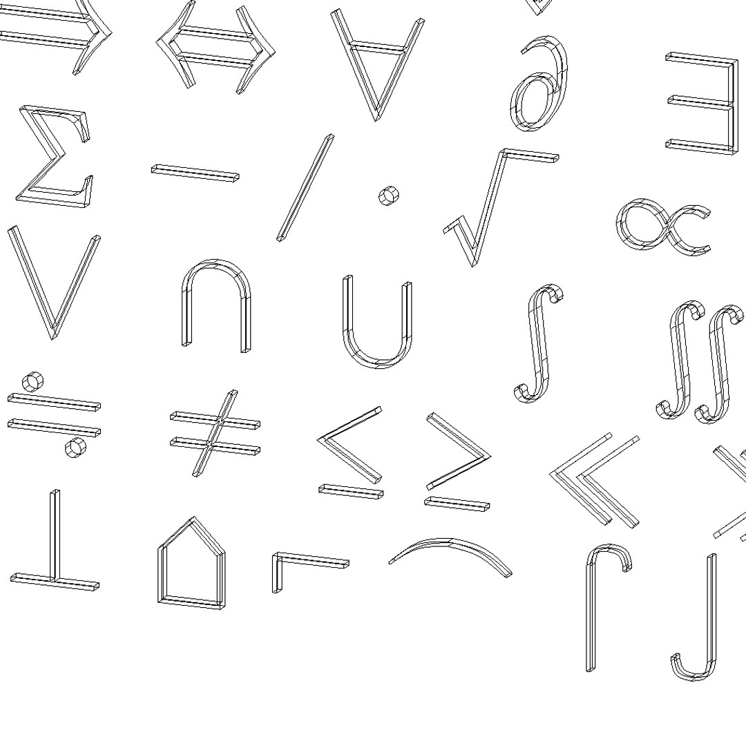 Symbols4 Ms Pmincho Font 3D Model - TurboSquid 1191690