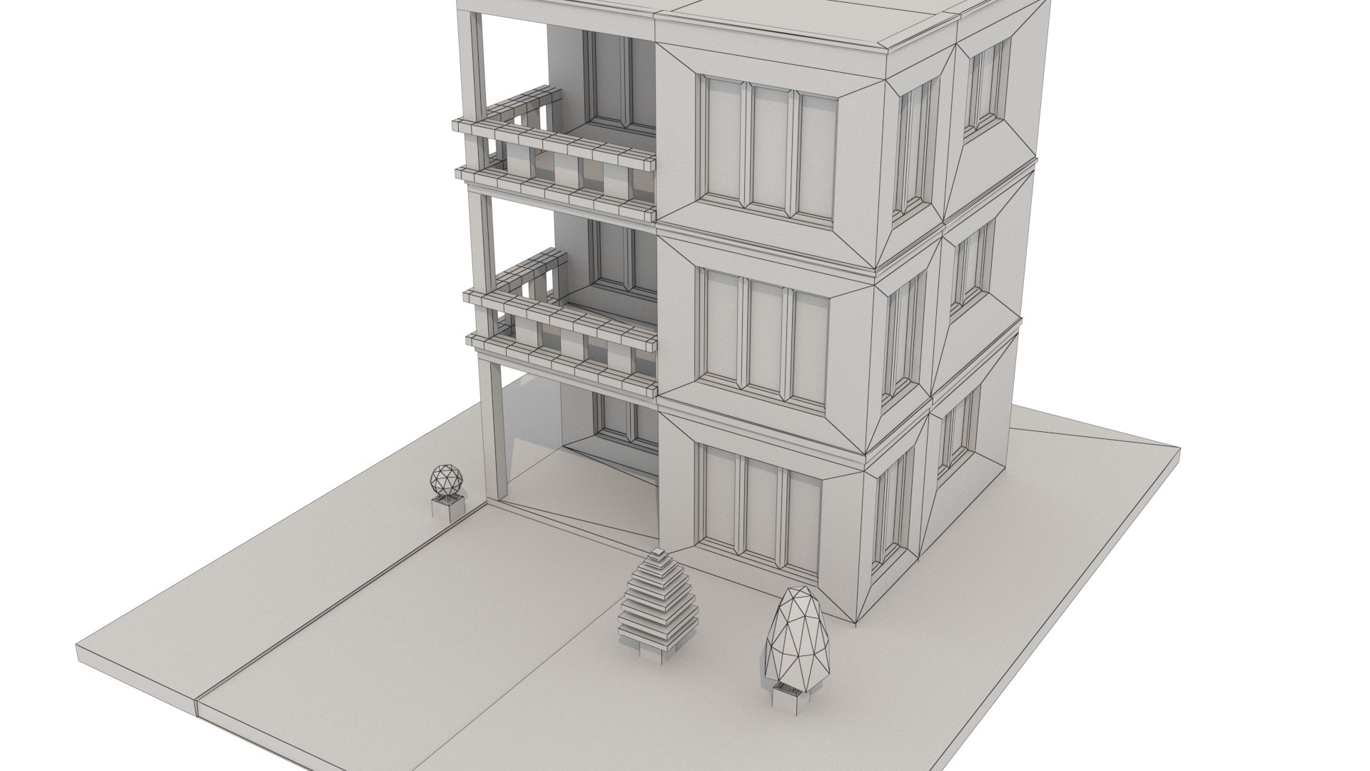 3D Low Poly Modern House 01 Model - TurboSquid 2017229