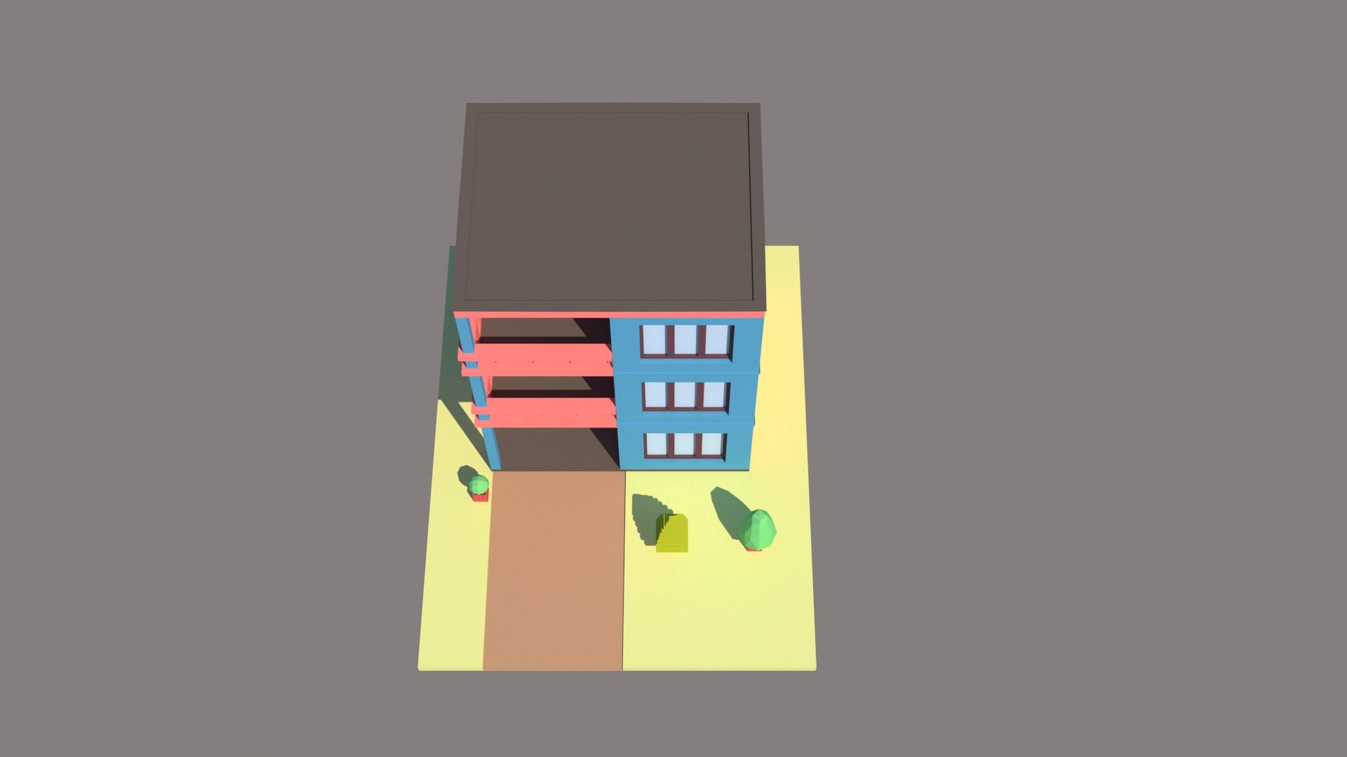 3D Low Poly Modern House 01 Model - TurboSquid 2017229