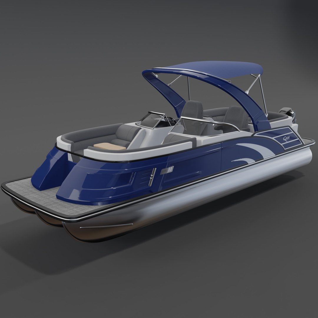 Bennington 25QXFBWA Blue 3D Model - TurboSquid 2259791