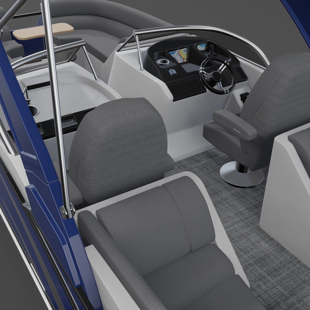 Bennington 25QXFBWA Blue 3D Model - TurboSquid 2259791