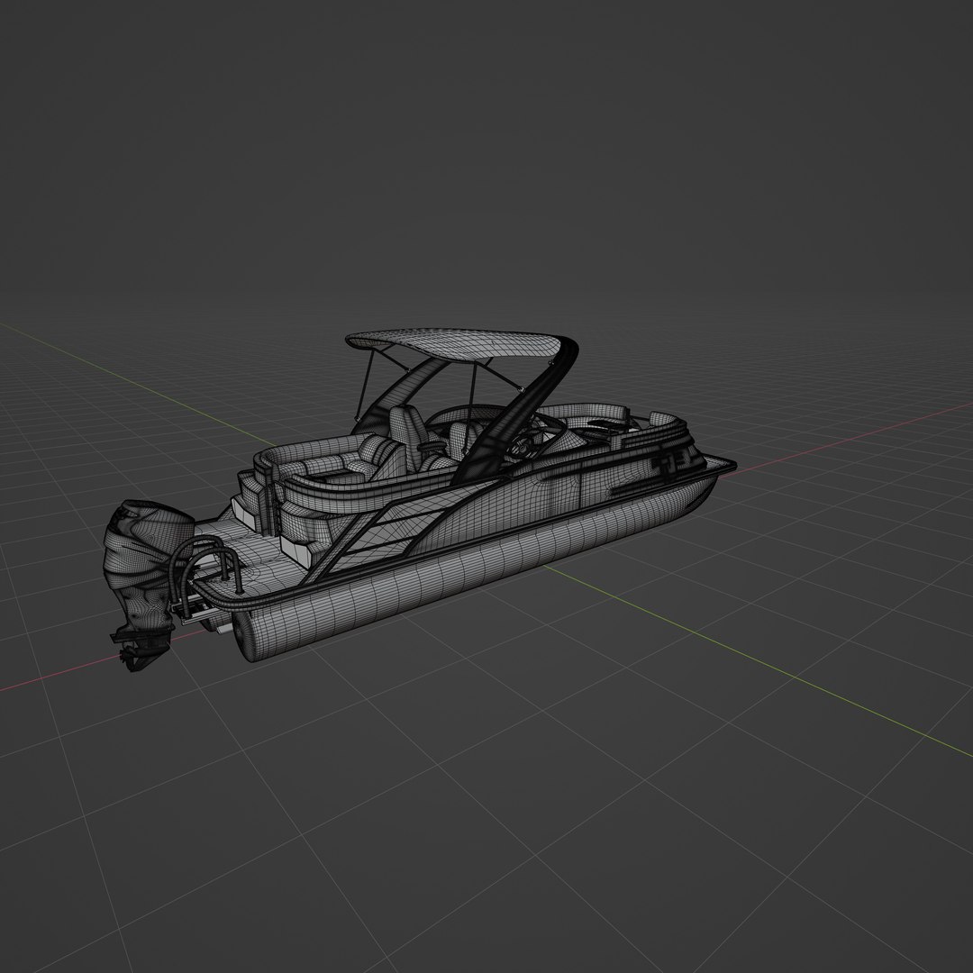 Bennington 25QXFBWA Blue 3D Model - TurboSquid 2259791