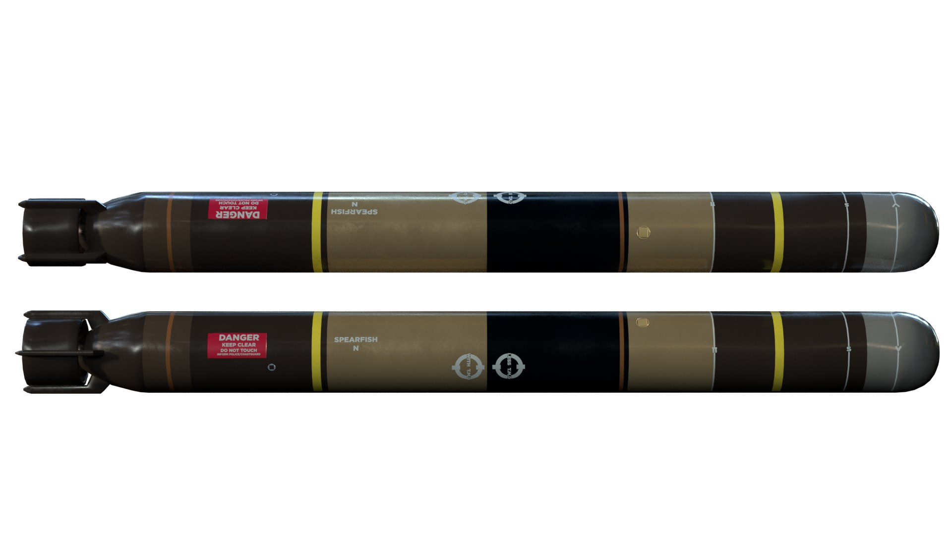 Spearfish torpedo model - TurboSquid 2152869