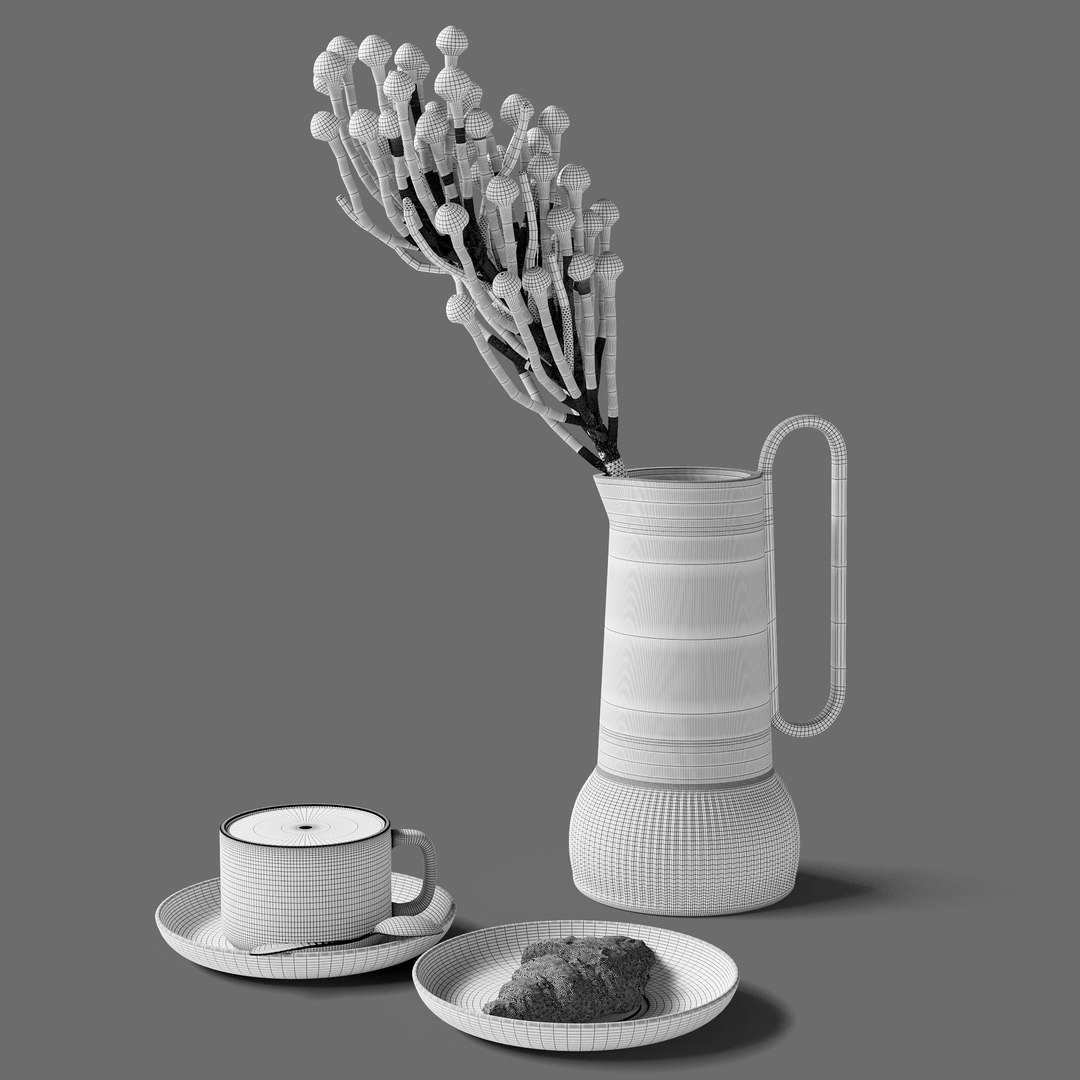Decor Set 77 Newspaper And Coffee 3D Model - TurboSquid 2105183