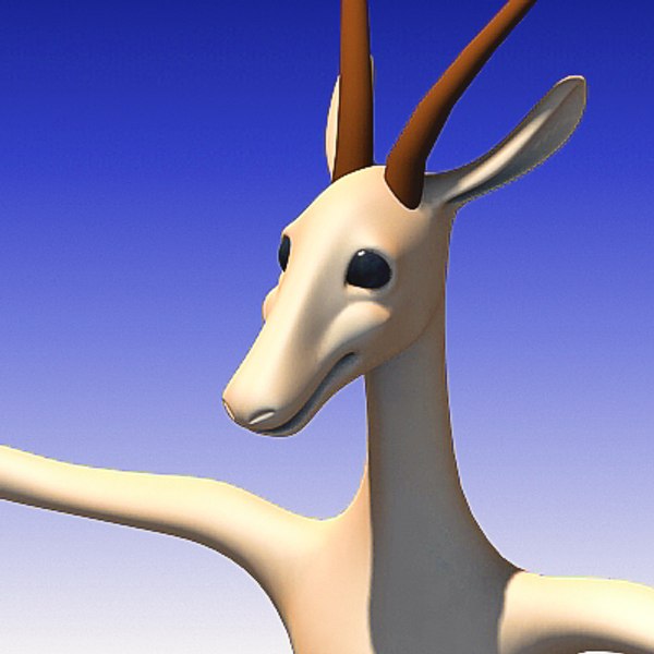 gazelle character 3d max