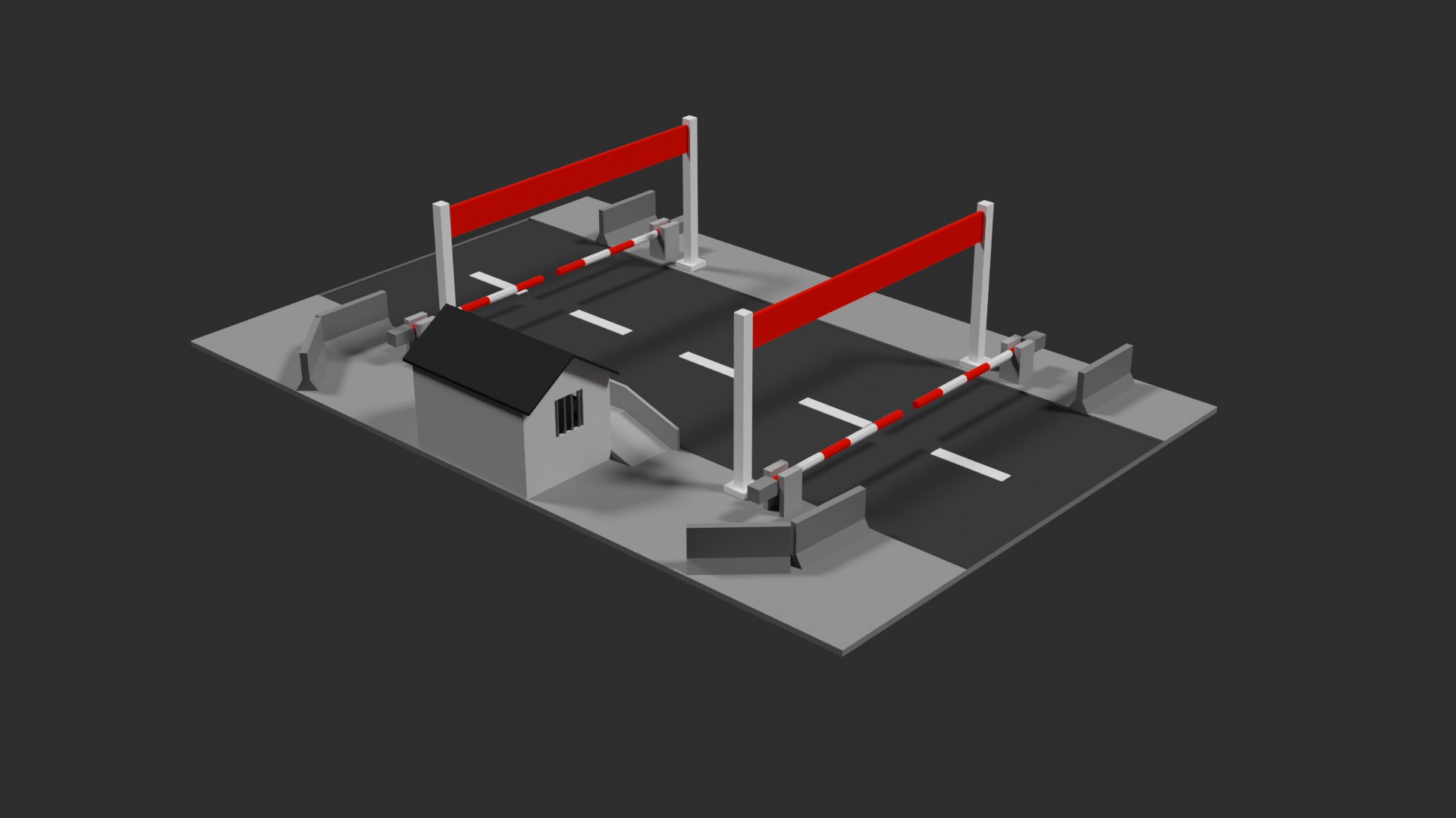 Lowpoly Border Post 3D model - TurboSquid 1863203
