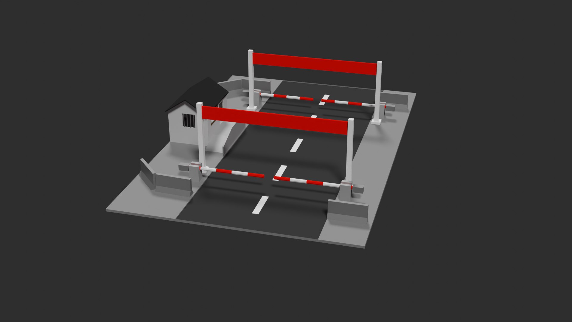 Lowpoly Border Post 3D model - TurboSquid 1863203