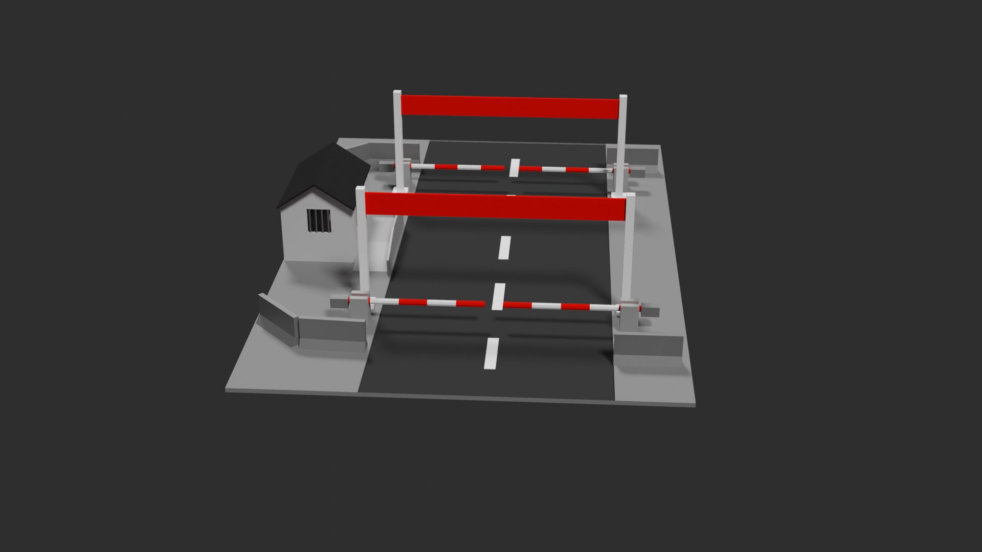 Lowpoly Border Post 3D model - TurboSquid 1863203