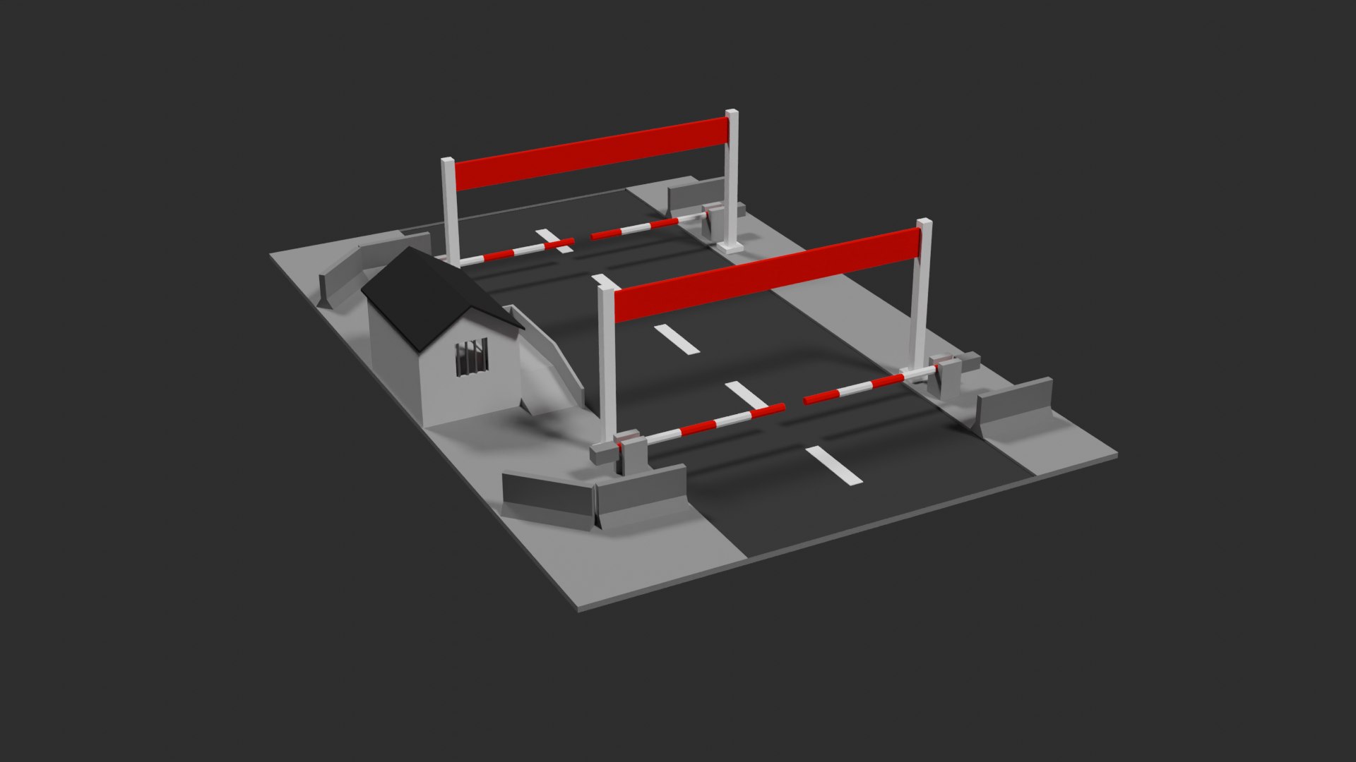 Lowpoly Border Post 3D model - TurboSquid 1863203