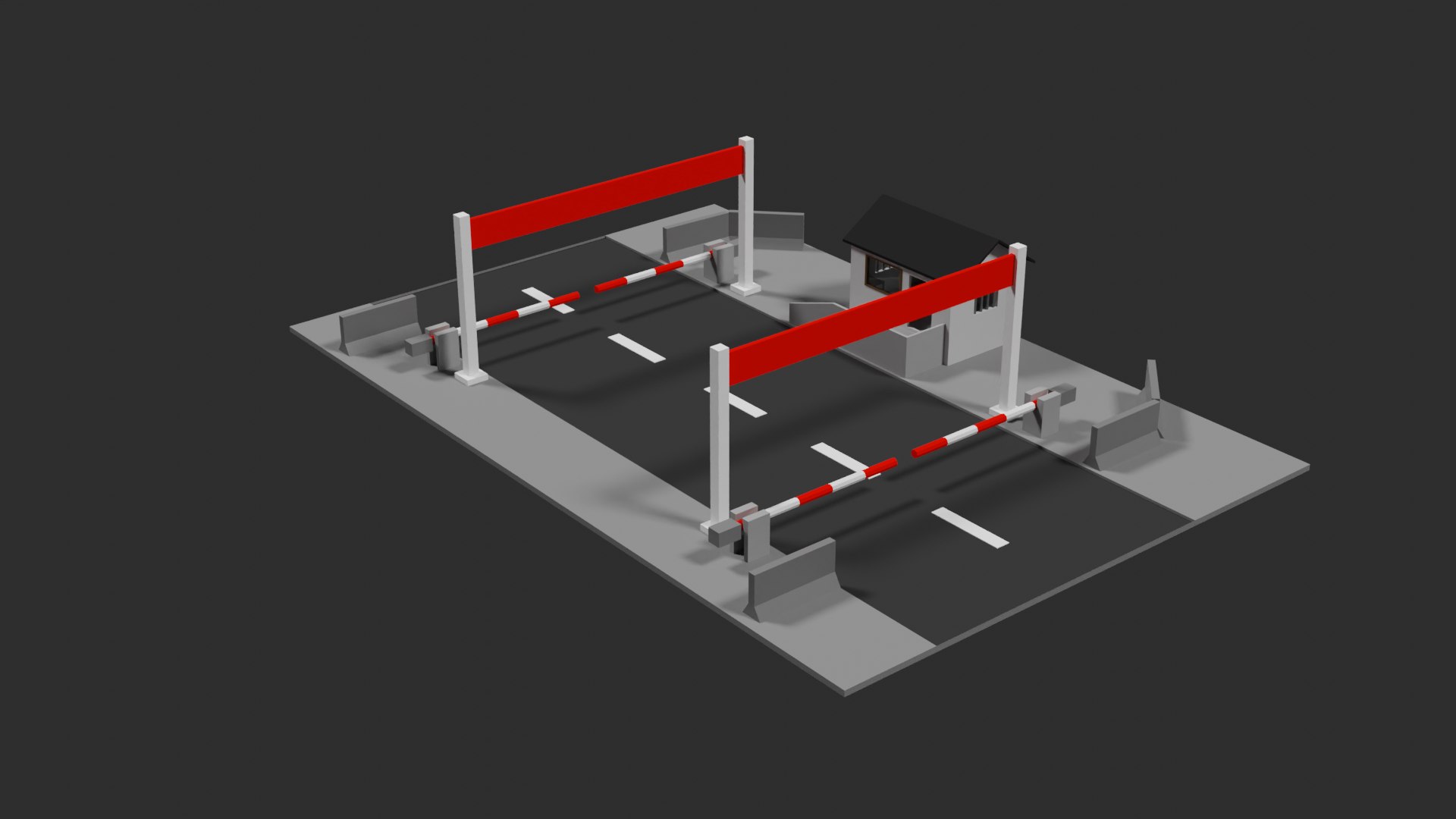 Lowpoly Border Post 3D model - TurboSquid 1863203