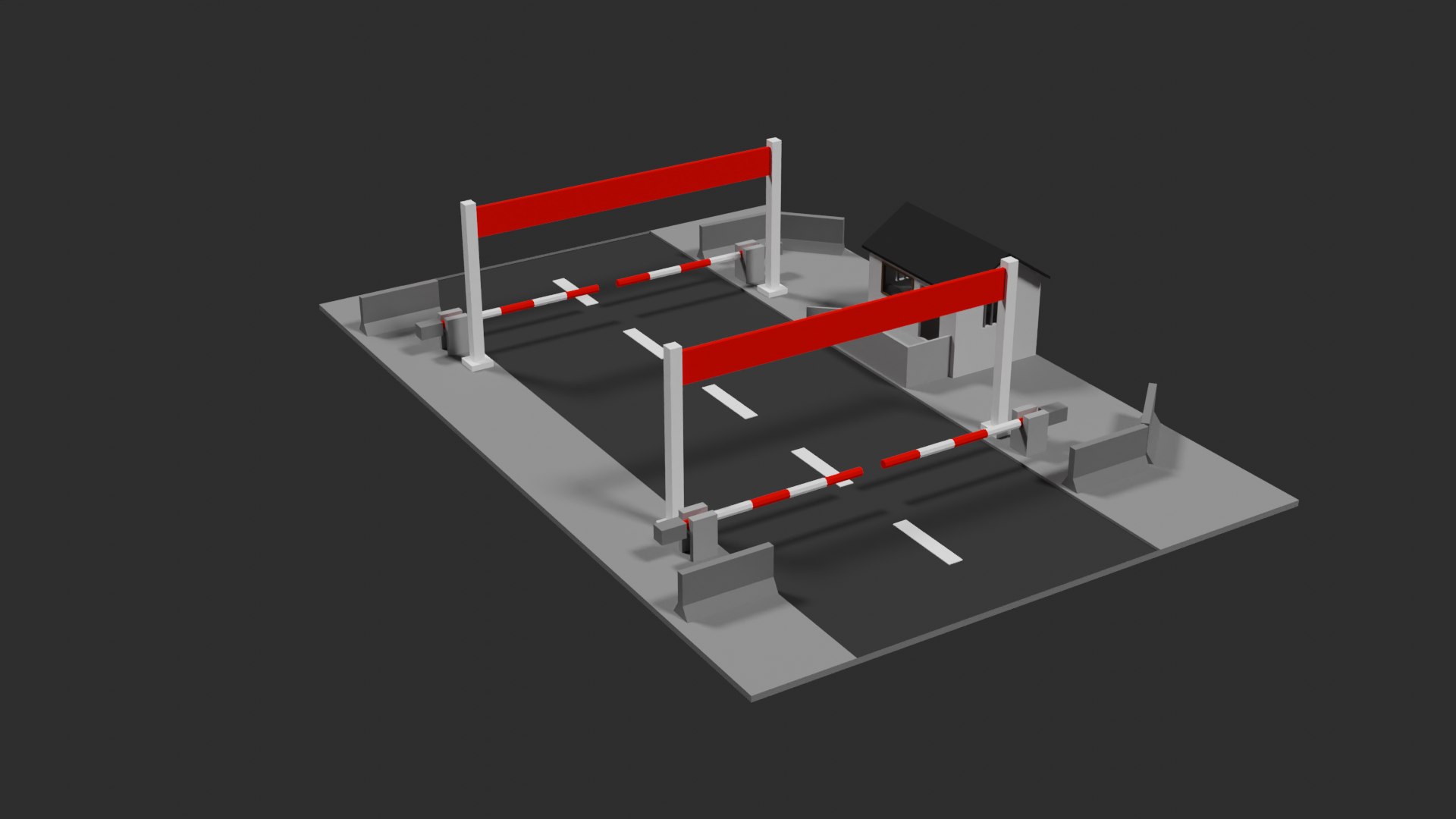 Lowpoly Border Post 3D model - TurboSquid 1863203