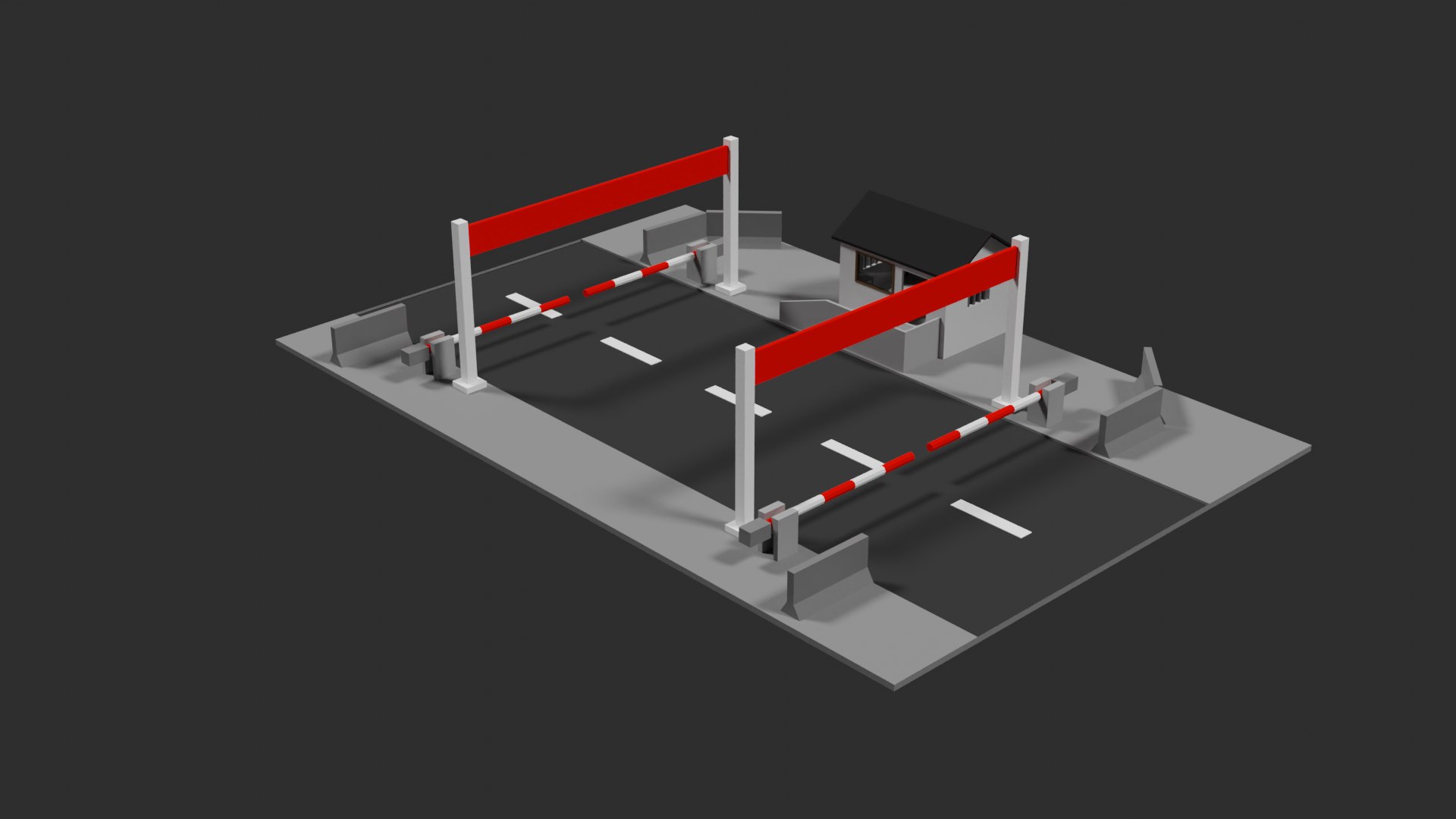 Lowpoly Border Post 3D model - TurboSquid 1863203