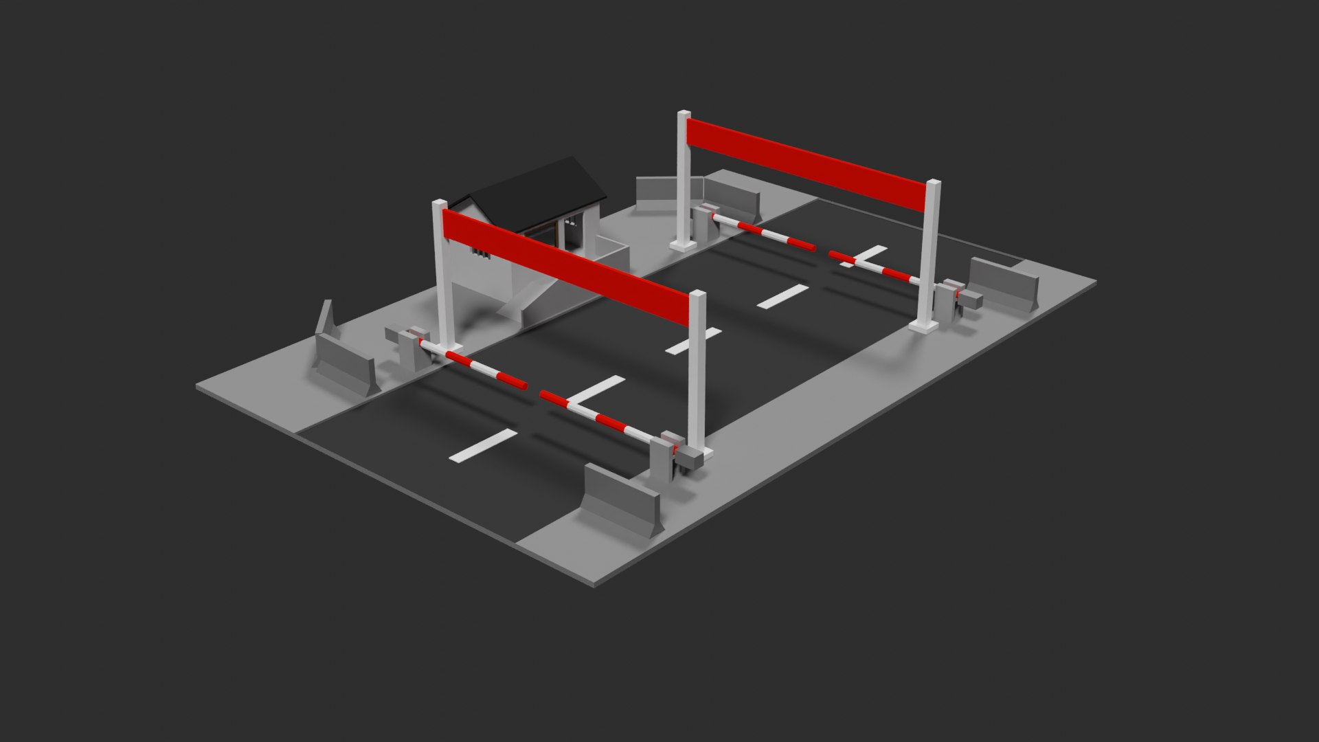 Lowpoly Border Post 3D model - TurboSquid 1863203
