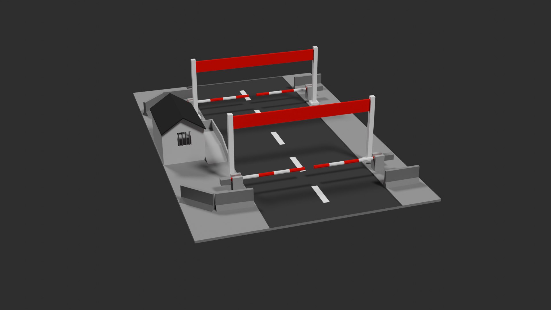 Lowpoly Border Post 3D model - TurboSquid 1863203