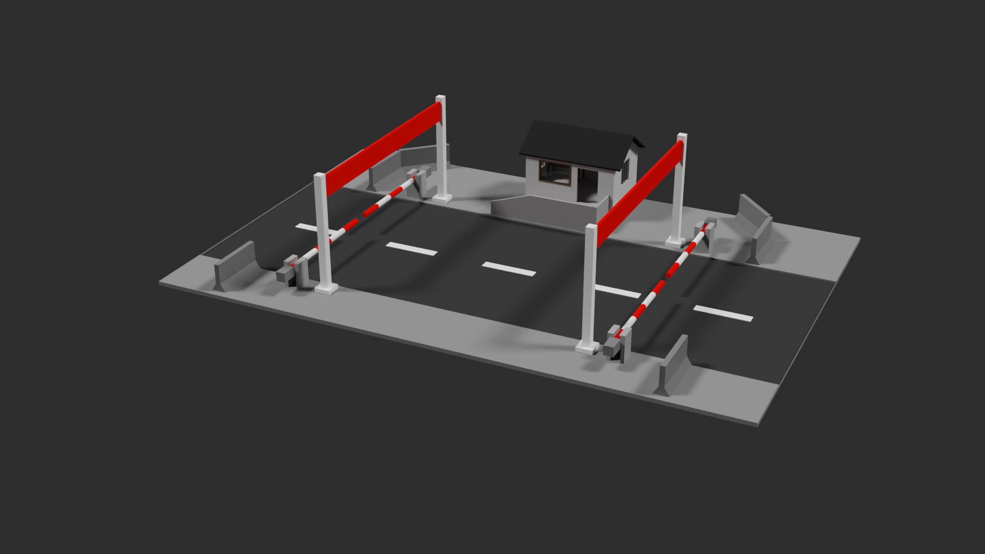 Lowpoly Border Post 3D model - TurboSquid 1863203
