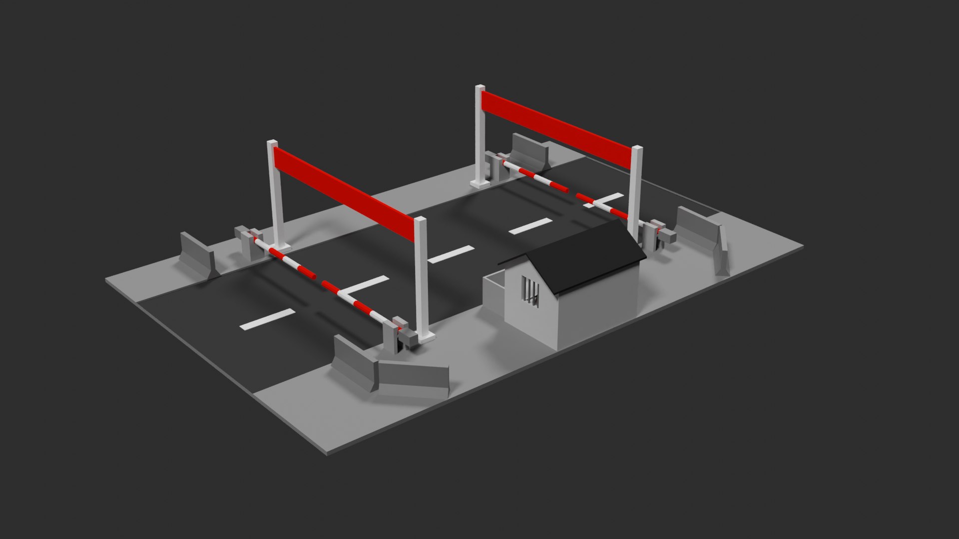 Lowpoly Border Post 3D model - TurboSquid 1863203