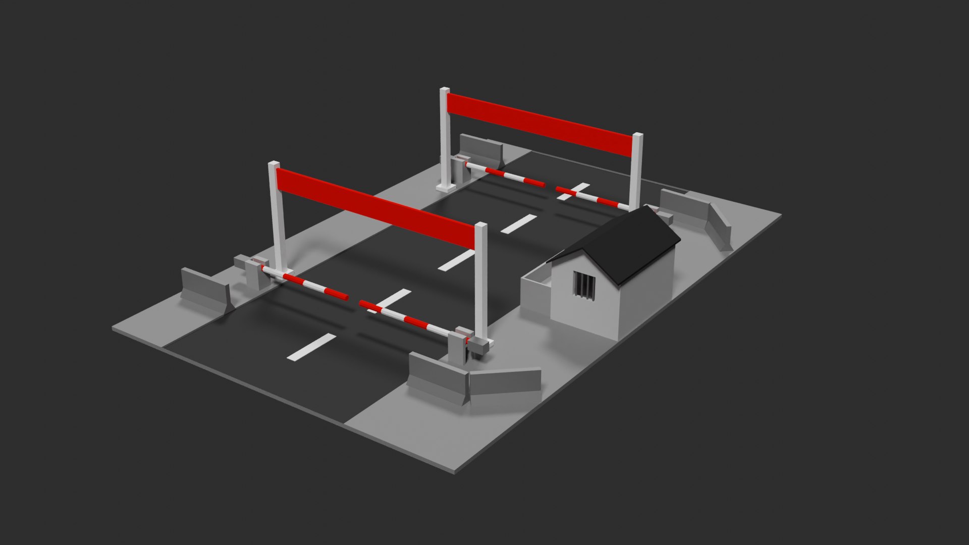 Lowpoly Border Post 3D model - TurboSquid 1863203