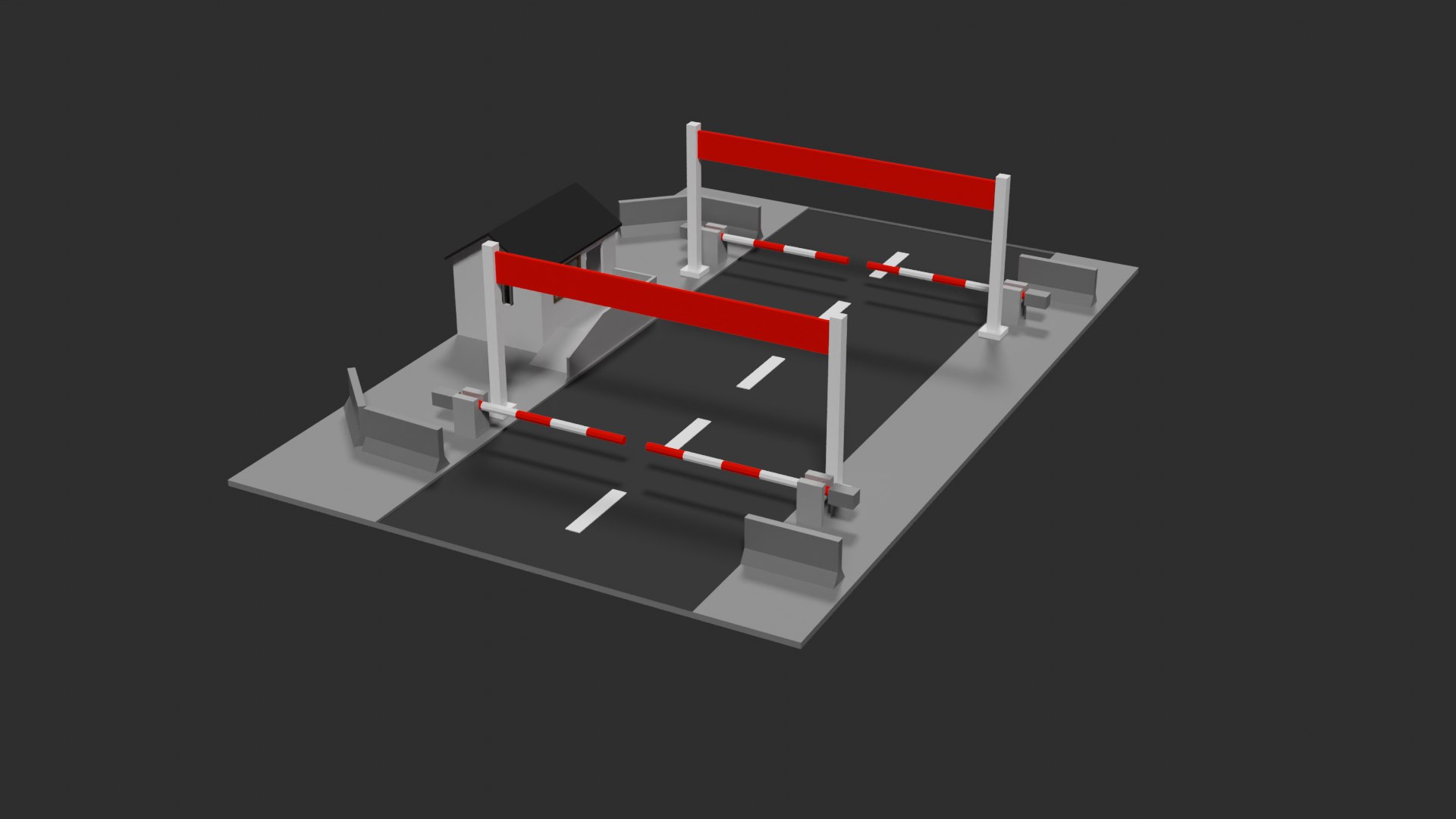 Lowpoly Border Post 3D model - TurboSquid 1863203
