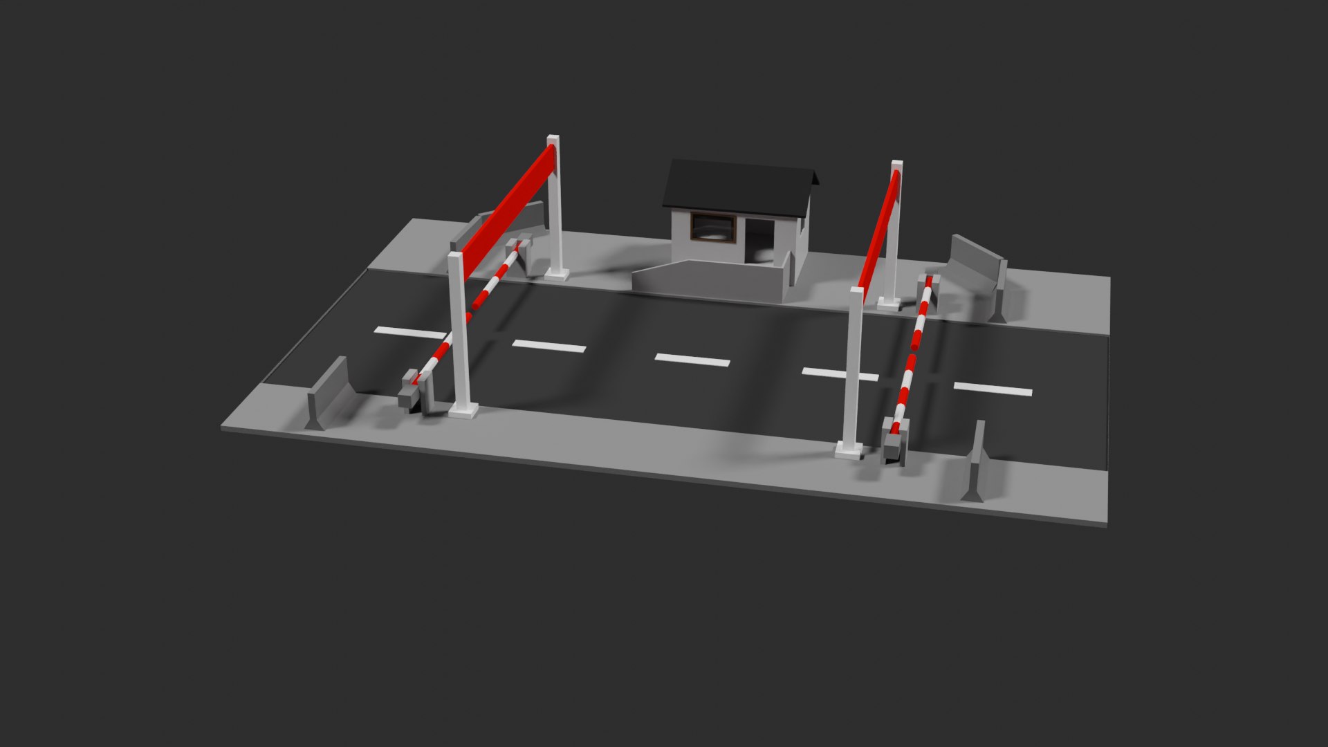 Lowpoly Border Post 3D model - TurboSquid 1863203