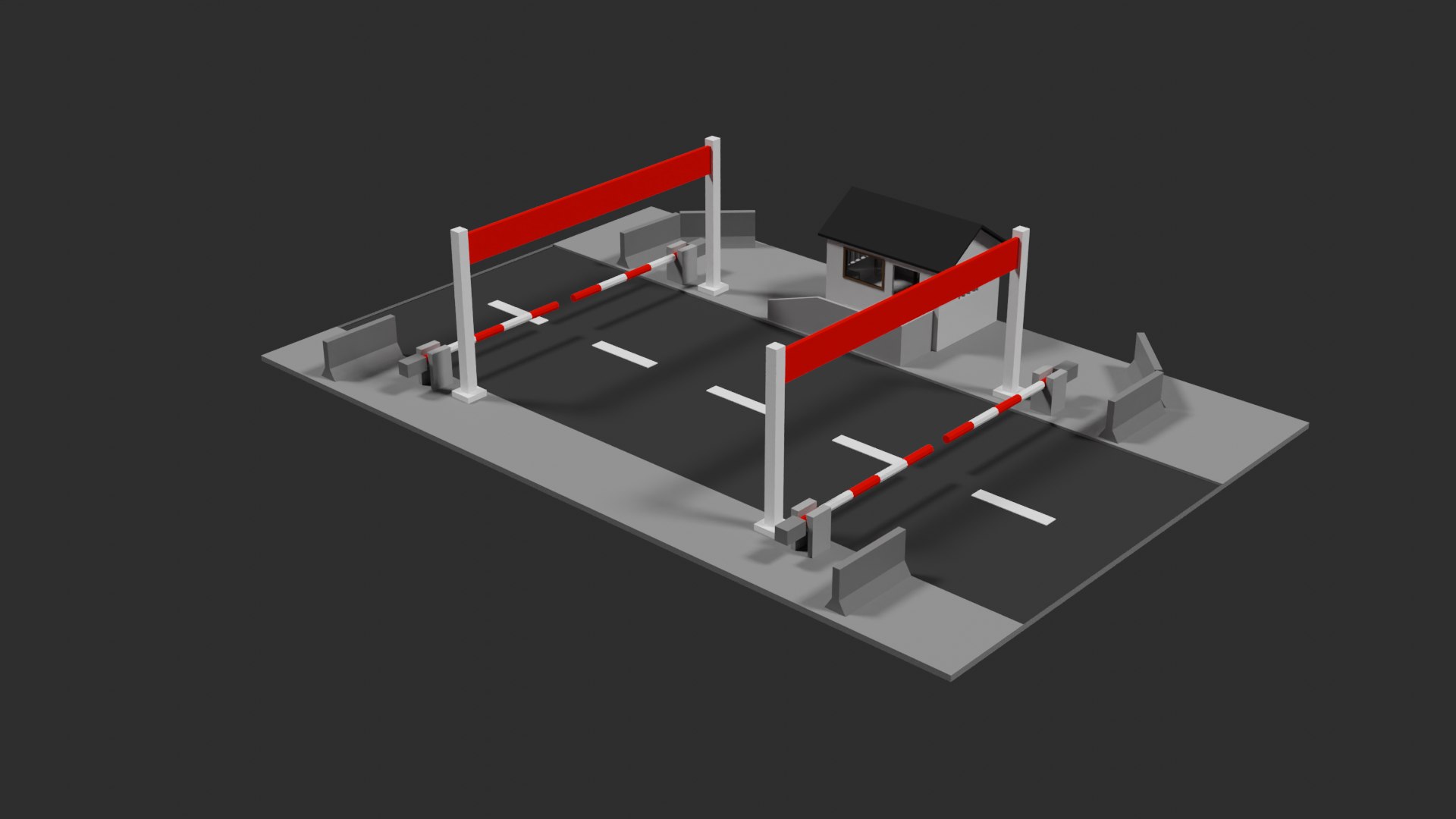 Lowpoly Border Post 3D model - TurboSquid 1863203