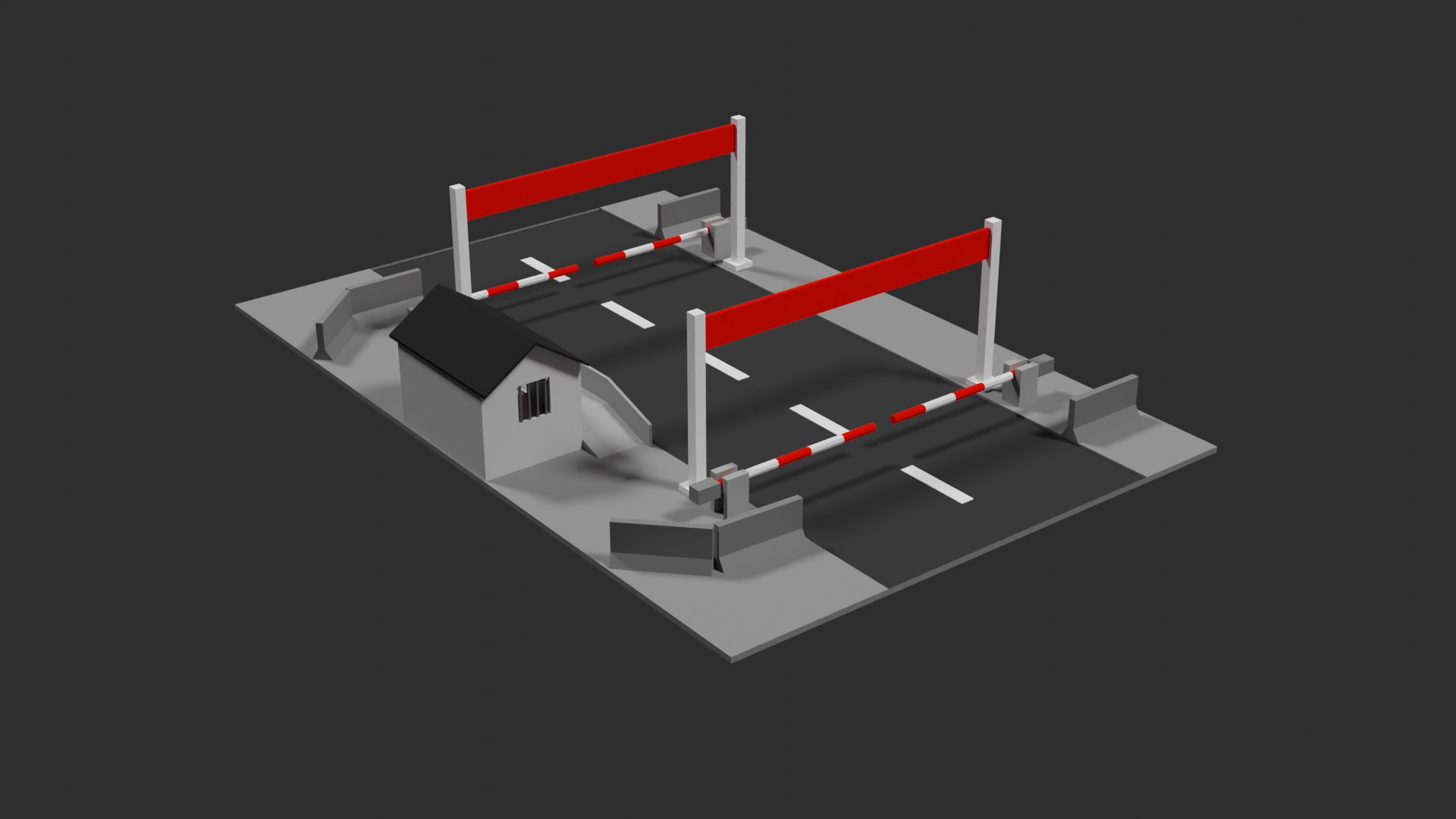Lowpoly Border Post 3D model - TurboSquid 1863203