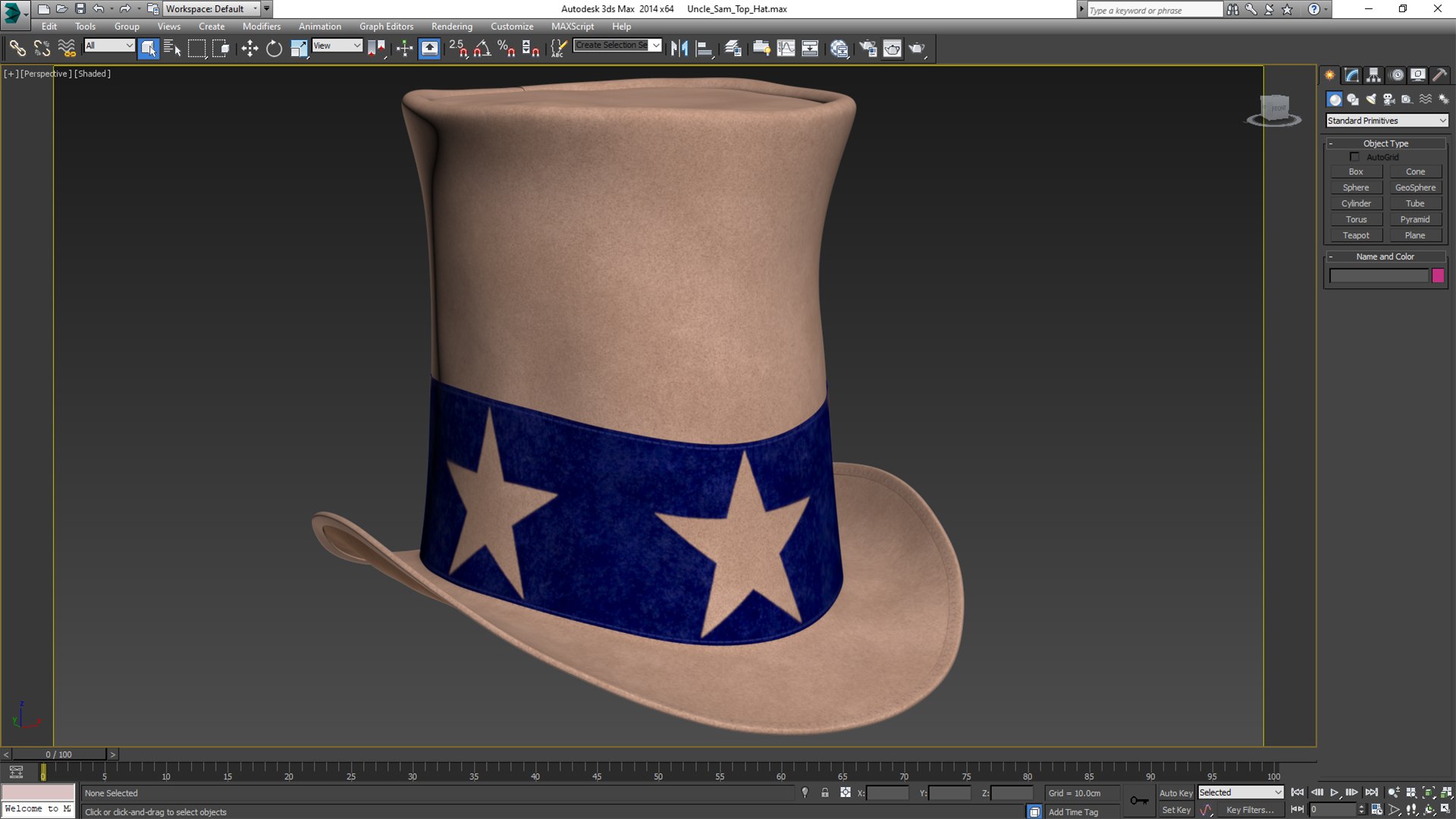 Uncle Sam Top Hat 3D - TurboSquid 1823267