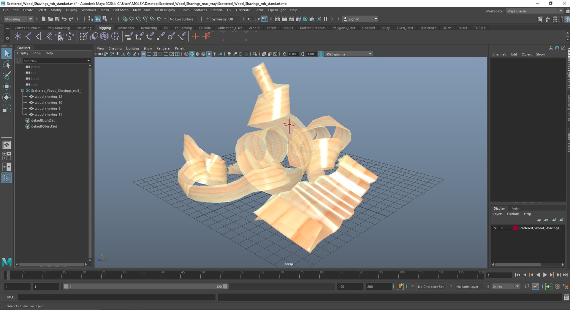3D Scattered Wood Shavings Model - TurboSquid 2225825