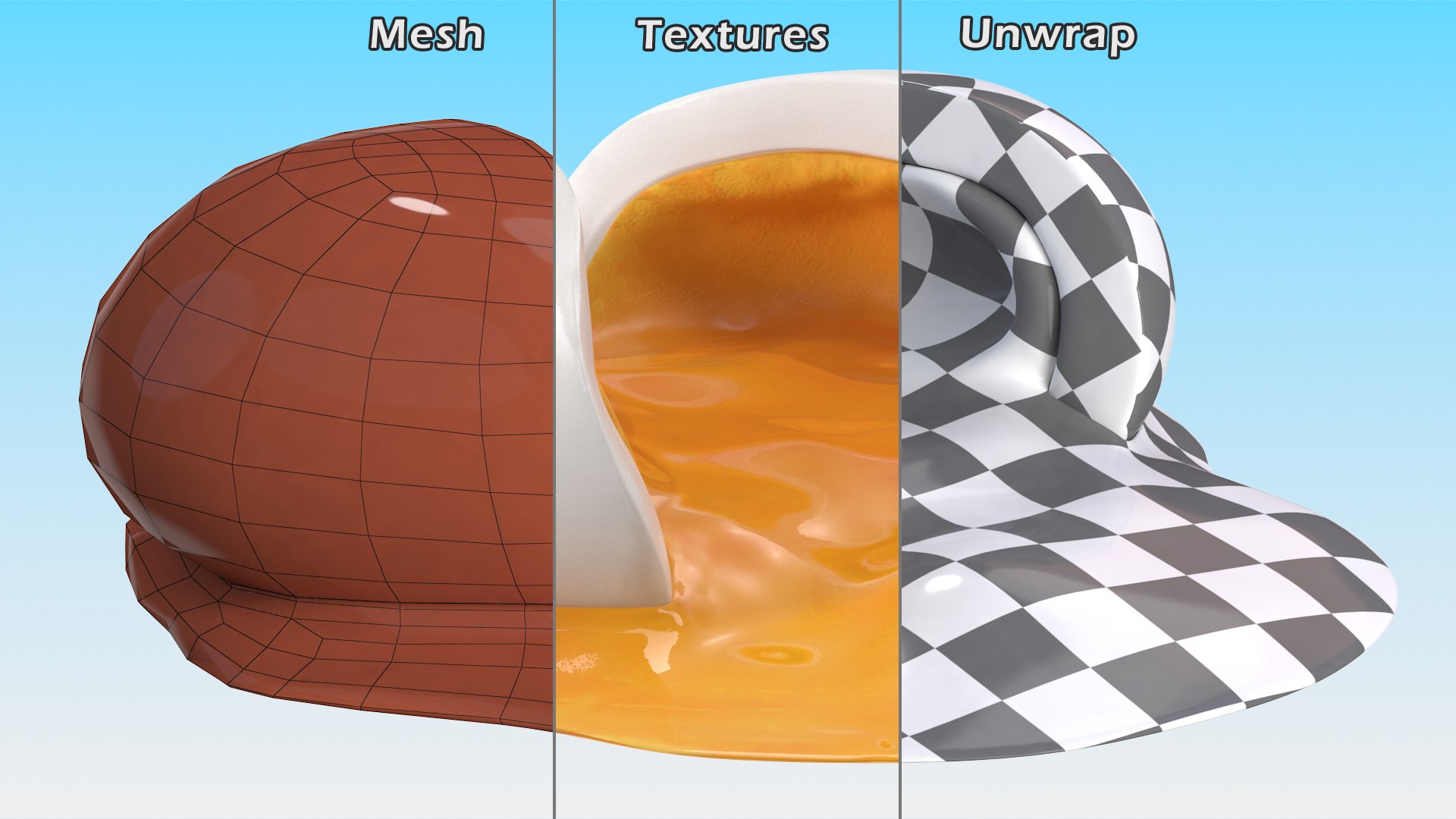 3D Jammy Egg With Spilling Yolk Model - TurboSquid 2107291