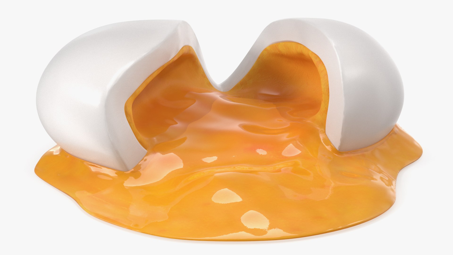 3D Jammy Egg With Spilling Yolk Model - TurboSquid 2107291