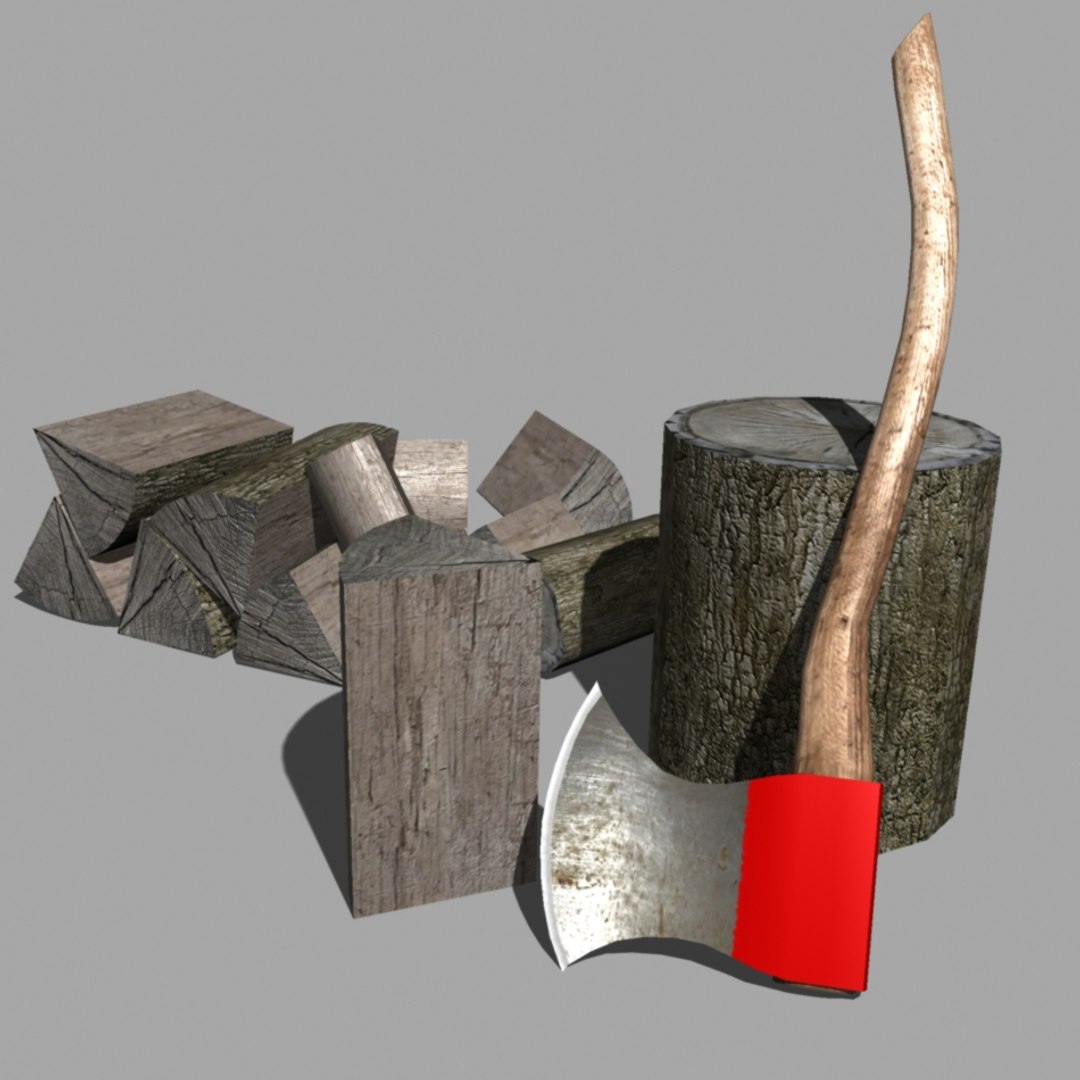 3d Model Axe Wood