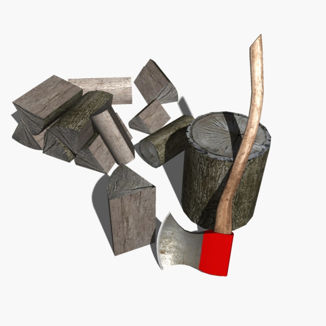3d Model Axe Wood