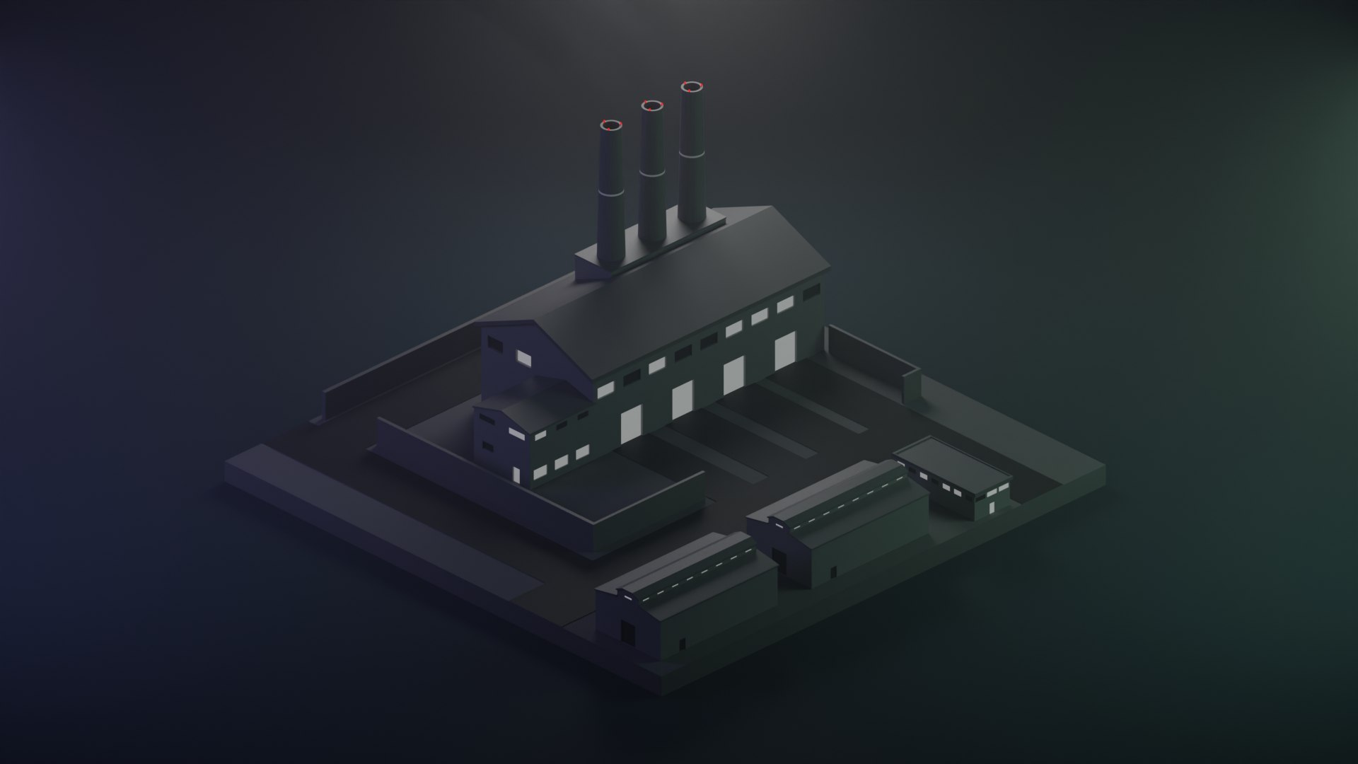 Low-poly factory 3D model - TurboSquid 1960970