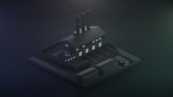 Low-poly factory 3D model - TurboSquid 1960970