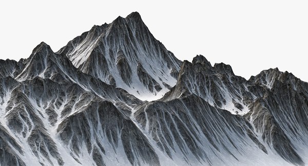 Sharp mountain snow peak model - TurboSquid 1369799