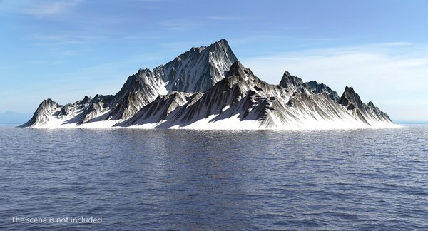 Sharp mountain snow peak model - TurboSquid 1369799