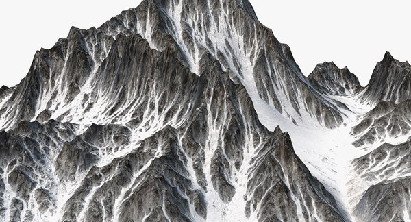 Sharp mountain snow peak model - TurboSquid 1369799