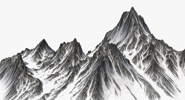 Sharp mountain snow peak model - TurboSquid 1369799