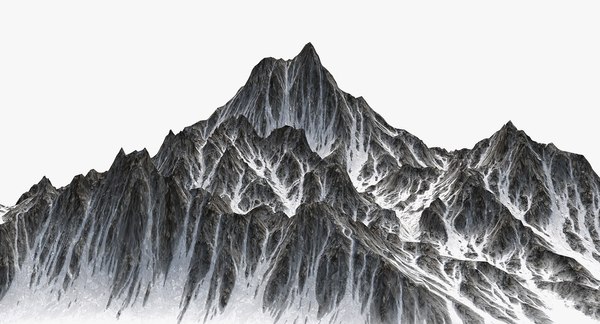 Sharp mountain snow peak model - TurboSquid 1369799