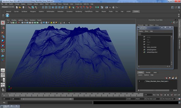 Sharp mountain snow peak model - TurboSquid 1369799