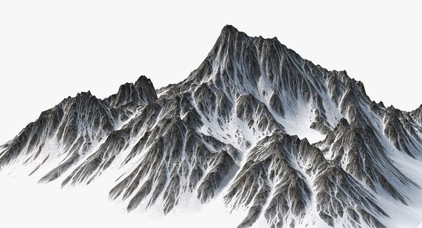 Sharp mountain snow peak model - TurboSquid 1369799