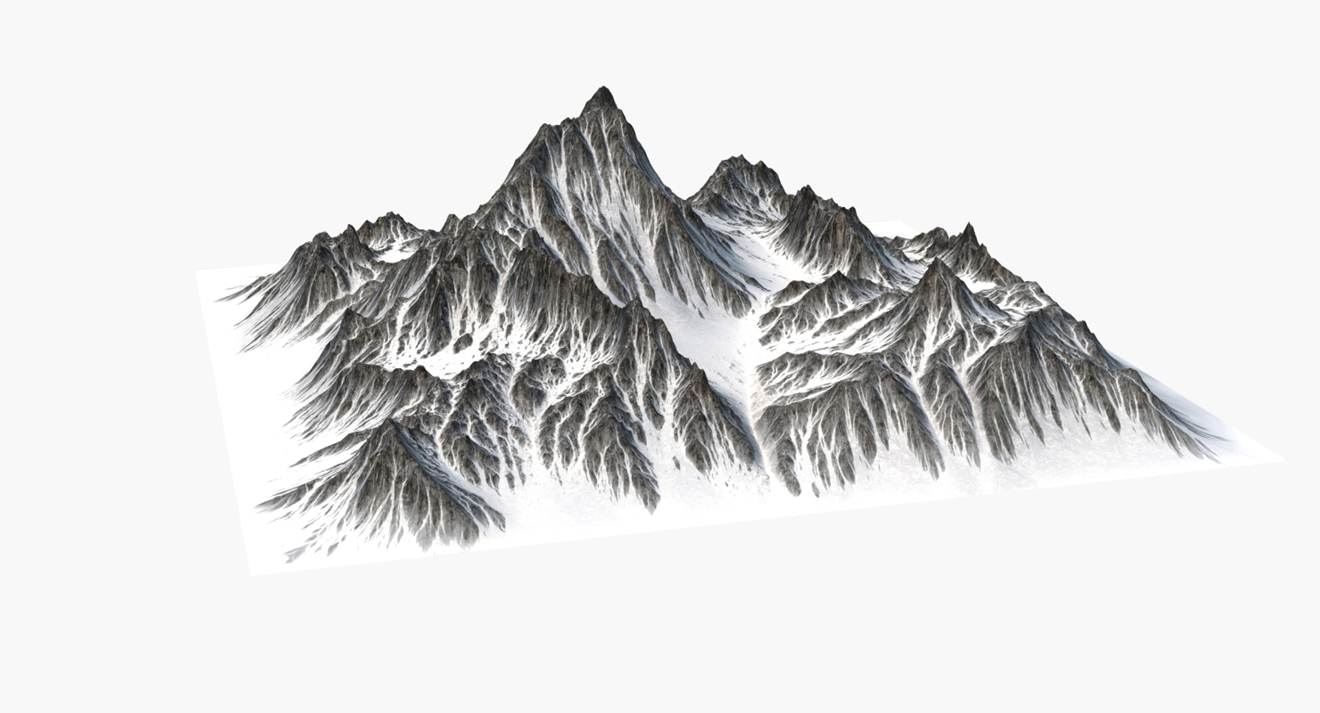 Sharp Mountain Snow Peak Model - TurboSquid 1369799