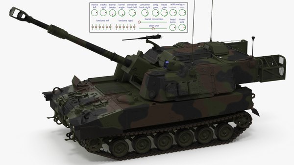 modelo 3d M109 Paladin Howitzer Camuflaje Color Aparejado - TurboSquid ...