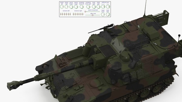 modelo 3d M109 Paladin Howitzer Camuflaje Color Aparejado - TurboSquid ...